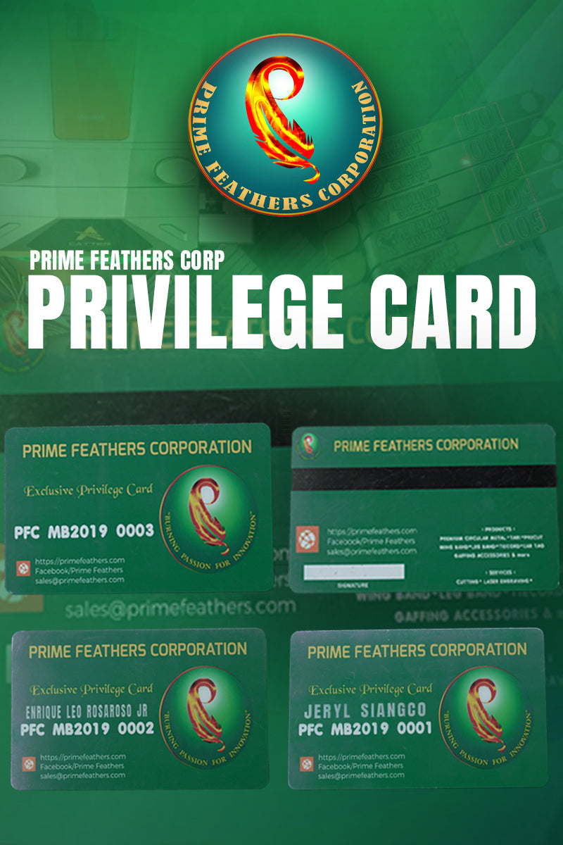 PRIME FEATHERS "PRIVILEGE CARD" LIFETIME DISCOUNT – Prime Feathers ...